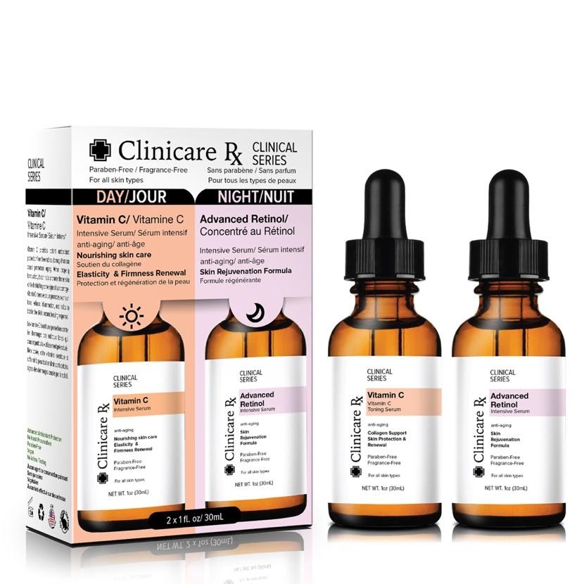 Clinicare Rx Vitamin C & Retinol Day/Night Kit – Fountain Labs LLC